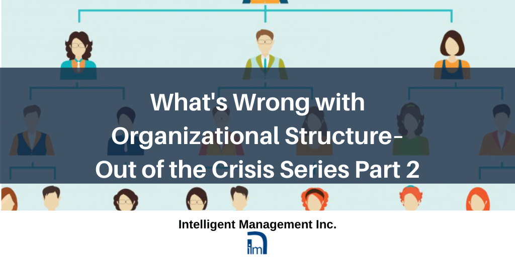 What's Wrong with Organizational Structure – Out of the Crisis Series ...